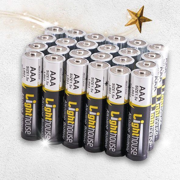 Lighthouse AAA Alkaline Batteries 24 Pack | TedJohnsons.ie – Ted Johnsons