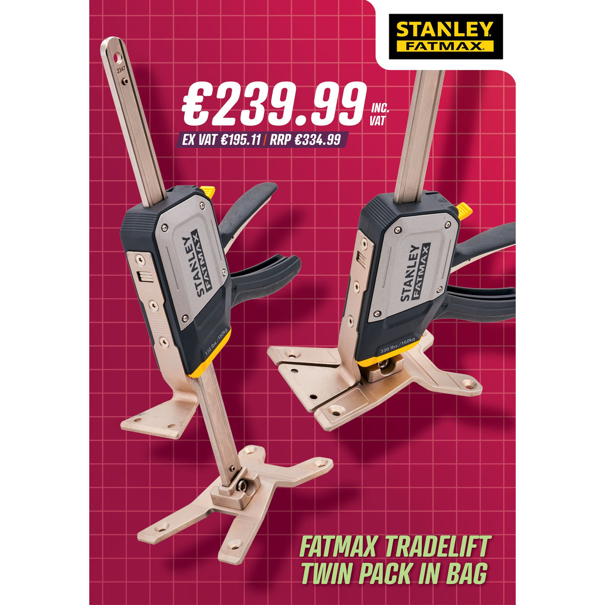 Stanley Fatmax Tradelift Twin Pack In Bag | TedJohnsons.ie – Ted Johnsons