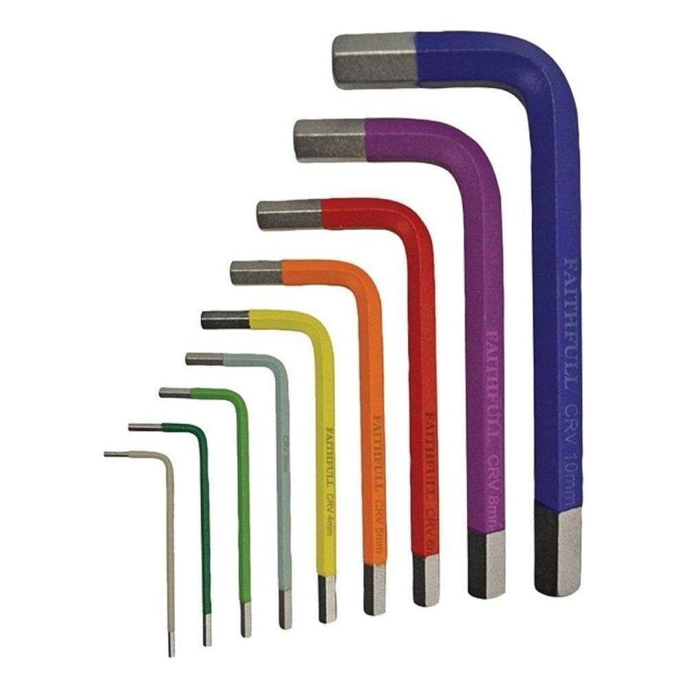 Buy Faithfull 9 Piece Colour Coded Hex Key Set | Ted Johnsons, Ireland