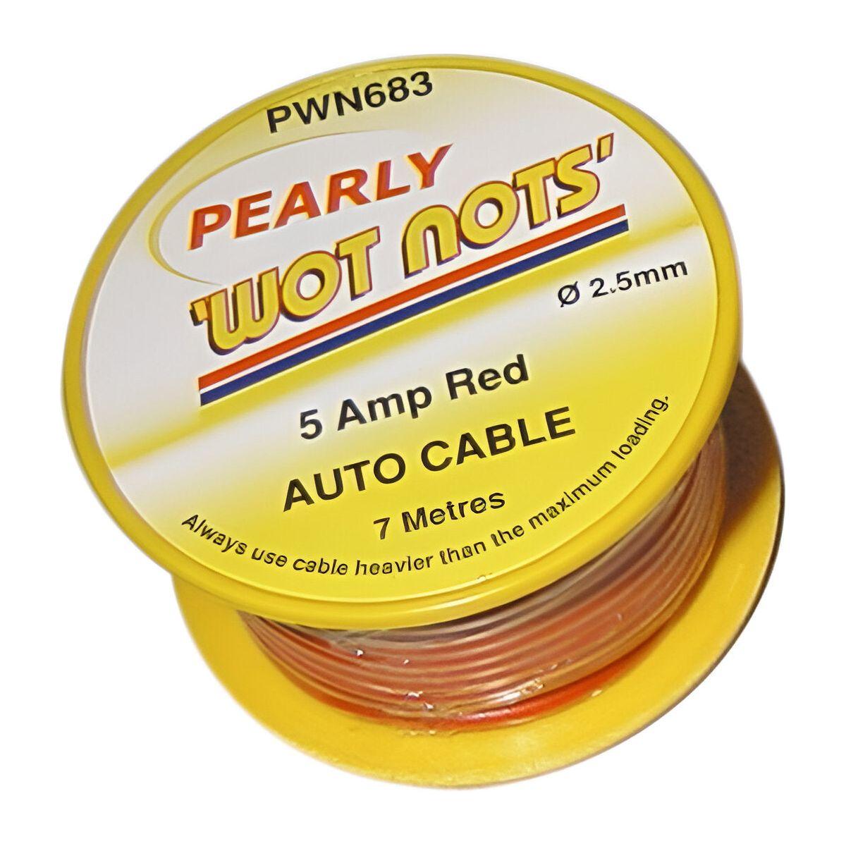 Buy Wot-Nots Wiring Cable Single 5amp X 7m - Red at Ted Johnsons