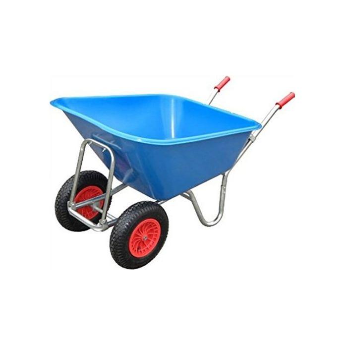 Buildworx 200L Twin Wheel PVC Wheelbarrow - Blue | Ted Johnson